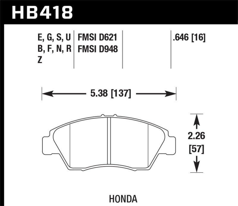 Bild5b355d1e2f4597d61de97a21290008cdhawk 2013 2014 Lexus Es300h Hps 5 0 Front Brake Pads800